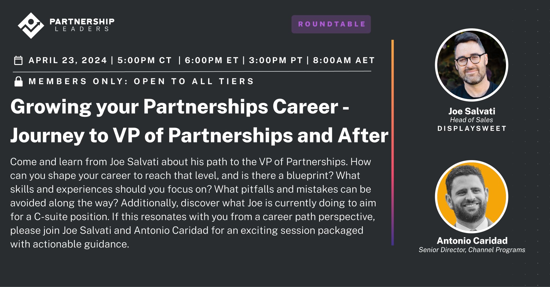 Partnership Leaders Roundtable: Growing your Partnerships Career ...