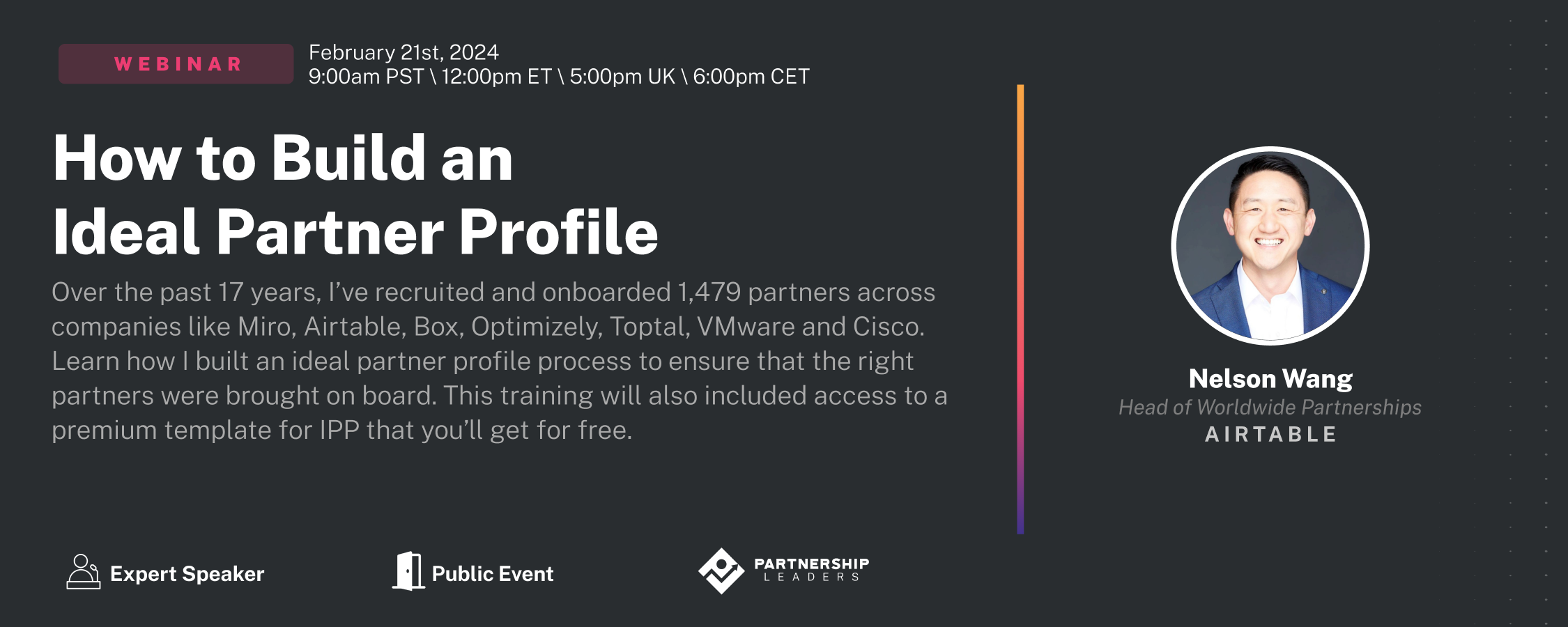 Partnership Leaders Webinar: How to build an Ideal Partner Profile