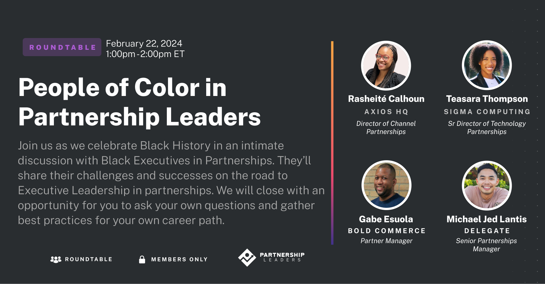 Partnership Leaders Roundtable: People of Color in Partnership Leaders ...