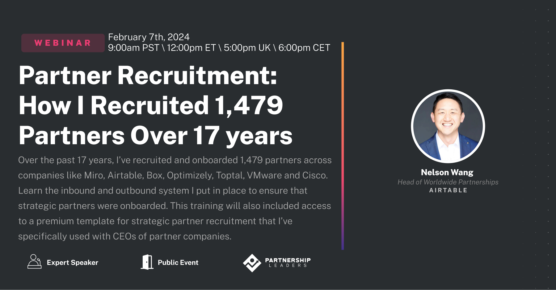 Partner Recruitment: How I recruited 1,479 partners over 17 years